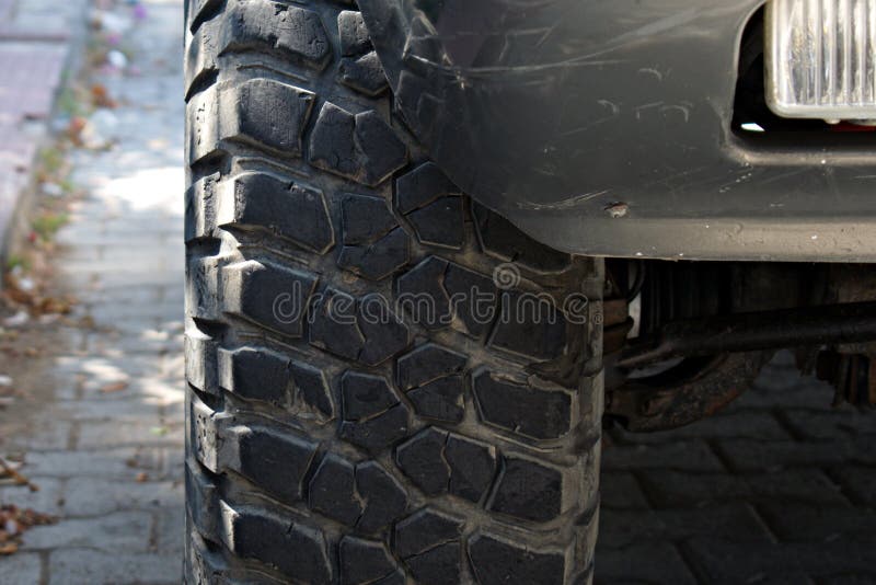 Dust and Dirty Aggressive SUV Tire Pattern Stock Photo - Image of ...