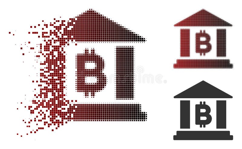 Dust Dot Halftone Bitcoin Bank Building Icon Stock Vector ... Dust Dot Halftone Bitcoin Bank Building Icon Stock Vector ...