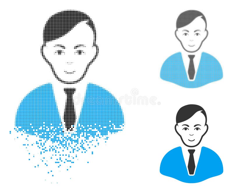 Dust Dot Halftone Businessman Icon with Face Stock Vector ... Dust Dot Halftone Businessman Icon with Face Stock Vector ...