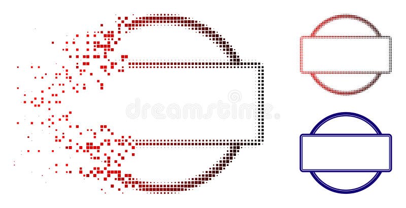 Dust Dot Halftone Double Round and Rectangle Frame Icon Stock Vector ... Dust Dot Halftone Double Round and Rectangle Frame Icon Stock Vector ...