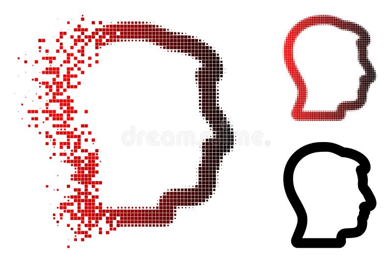 Dust Dot Halftone Head Profile Icon Stock Vector - Illustration of ... Dust Dot Halftone Head Profile Icon Stock Vector - Illustration of ...