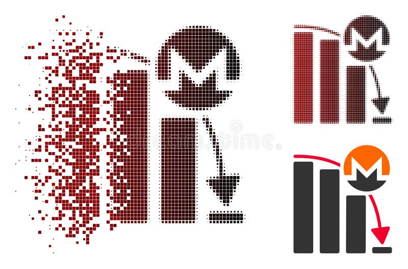 Dust Dot Halftone Monero Falling Acceleration Chart Icon Editorial ... Dust Dot Halftone Monero Falling Acceleration Chart Icon Editorial ...