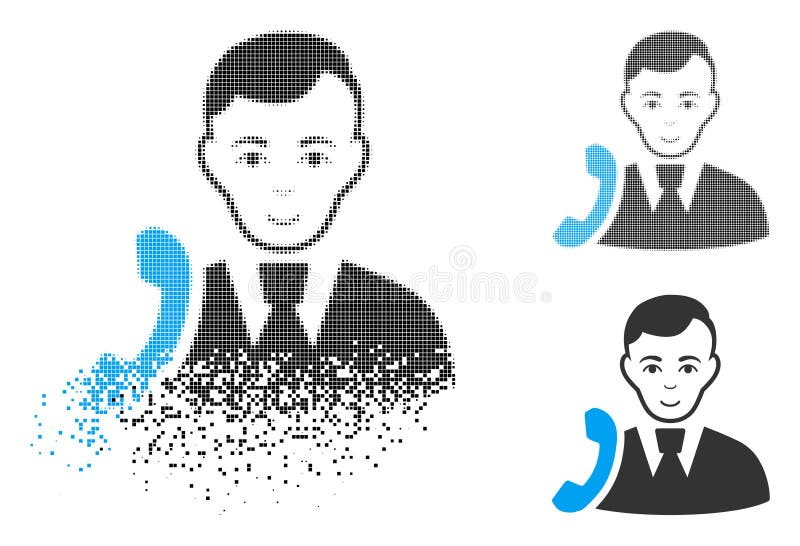 Dust Dotted Halftone Call Manager Icon with Face Stock Vector ... Dust Dotted Halftone Call Manager Icon with Face Stock Vector ...