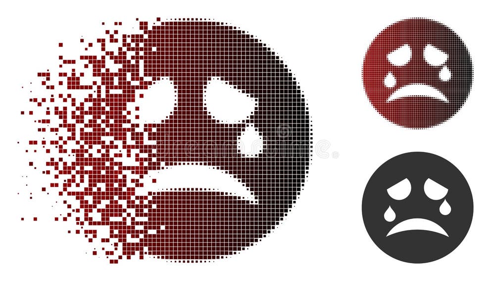 Dust Dotted Halftone Tiers Smiley Icon Stock Vector - Illustration of ...