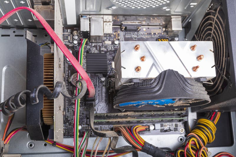 Dust that Eventually Settles on the Computer S Cooling Processor. Stock ...