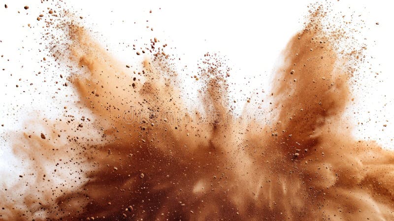 Dust Explosion Creates a Dramatic Burst of Brown Particles in a Bright ...