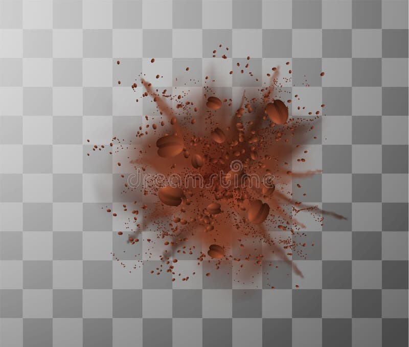Dust Explosion Vector Illustration on Transparent Background. Stock ...