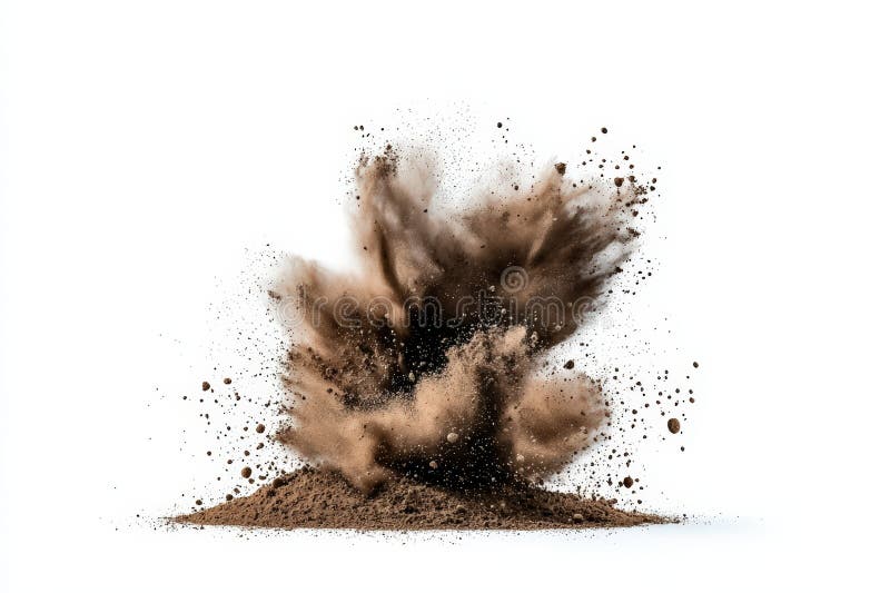 Dust Explosion White Isolate Background Stock Illustration ...