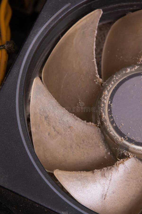 Dust on the Fan in the Computer Stock Photo - Image of cylinder, fixing ...