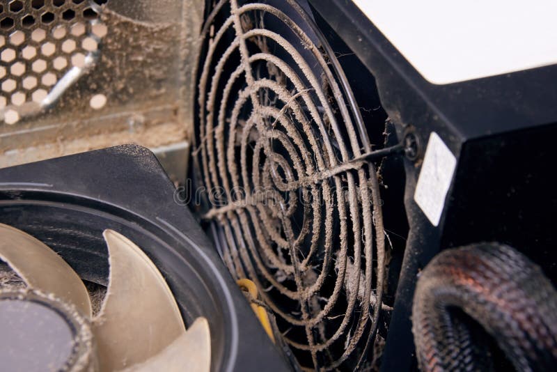 Dust on the Fan in the Computer Stock Image - Image of device ...