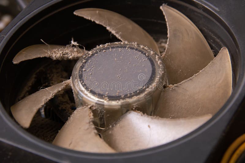 Dust on the Fan in the Computer Stock Photo - Image of canister ...