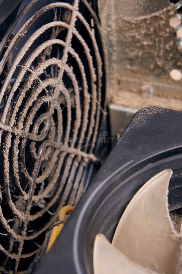 Dust on the Fan in the Computer Stock Photo - Image of canister ...