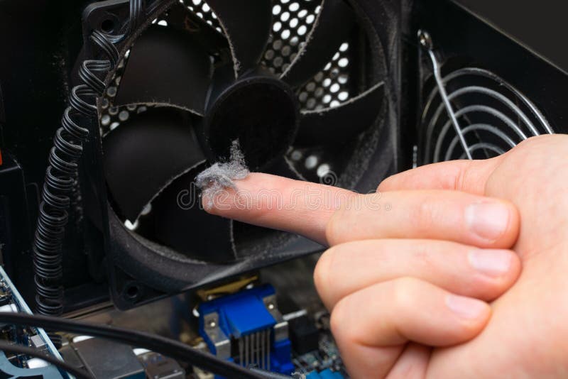 Dust on a Finger Swiped from Dirty Pc Components Stock Photo - Image of ...