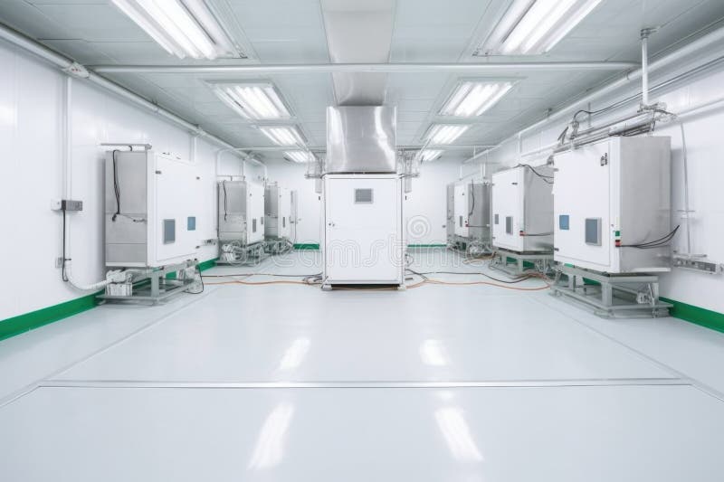 A Dust-free Room for Semiconductor Production Stock Photo - Image of ...