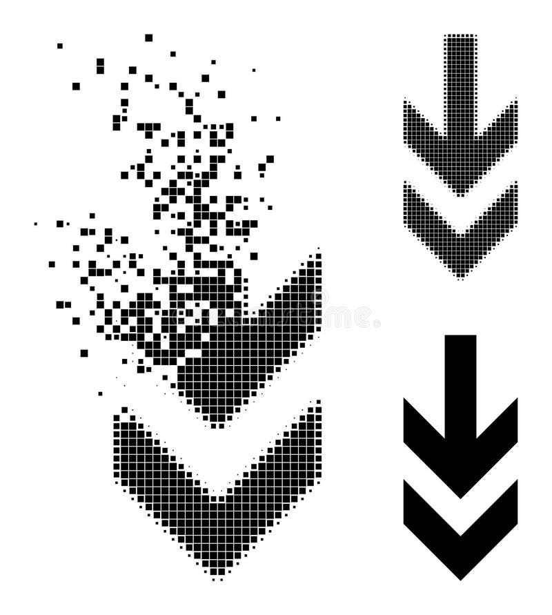 Dust and Halftone Pixelated Shower Tap Icon Stock Vector - Illustration ...