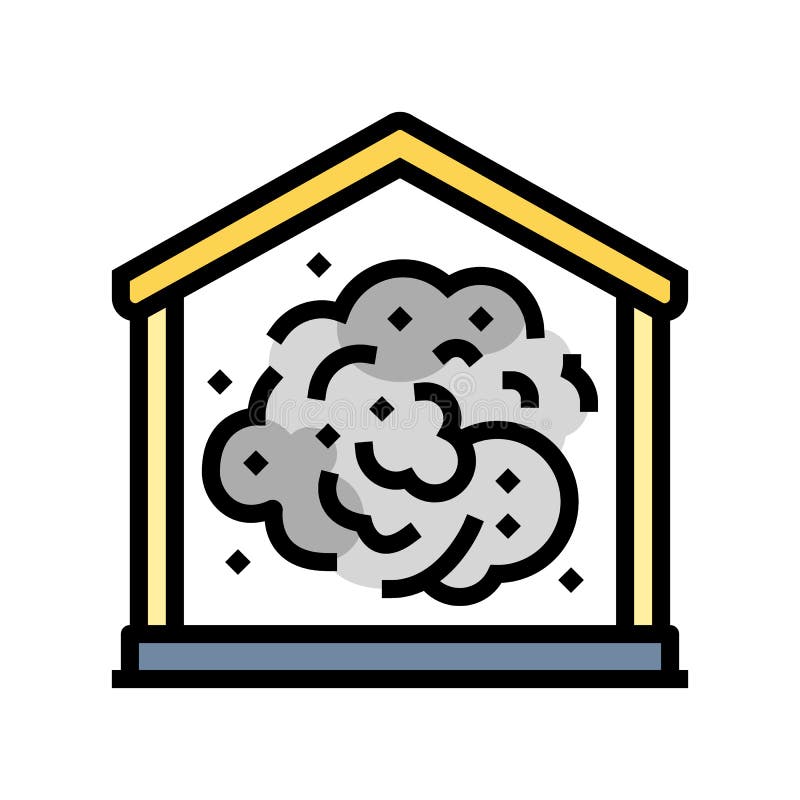 Dust Home Color Icon Vector Illustration Stock Vector - Illustration of ...