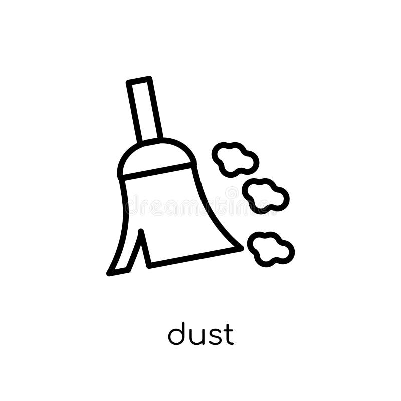 Dust Icon. Trendy Modern Flat Linear Vector Dust Icon on White B Stock ...