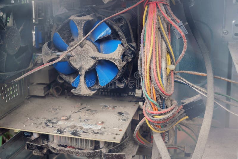 Dust Inside of a Broken Computer Stock Photo - Image of device, memory ...