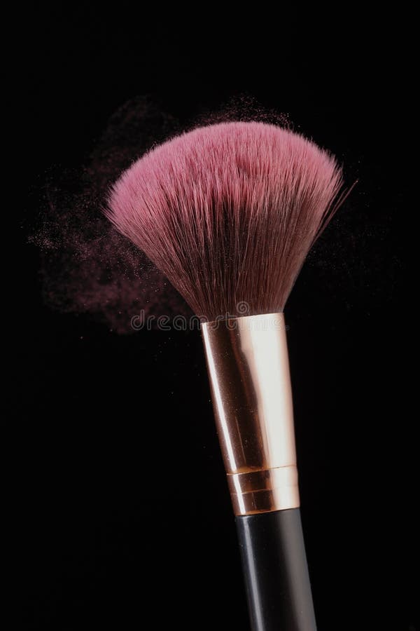 Dust from makeup brush stock image. Image of feminine - 200656853