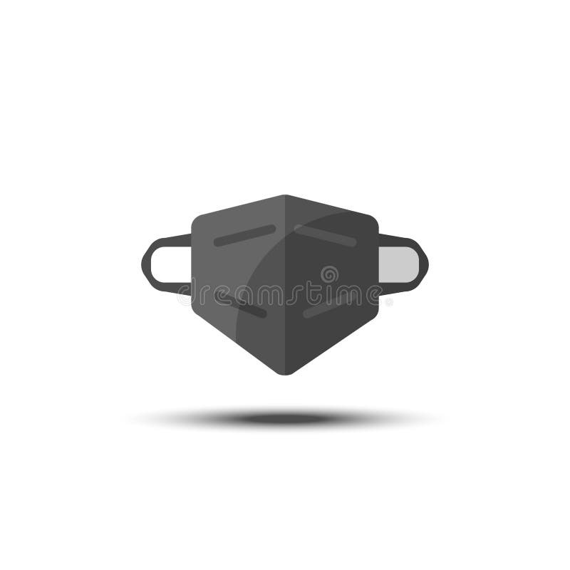 Dust Mask Flat Icon on White Background Stock Illustration ...