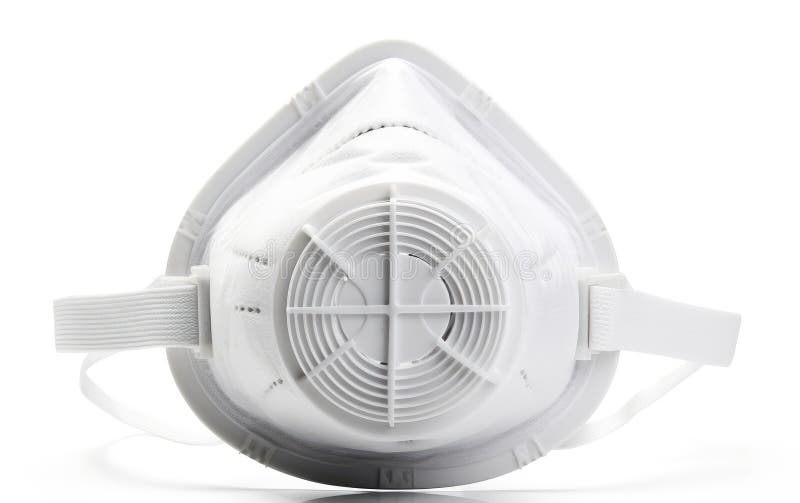 Dust Mask on White Background Stock Illustration - Illustration of hold ...