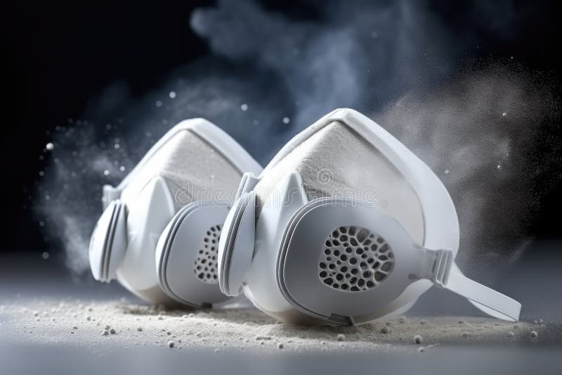 Dust Masks on a Clean, Light Surface Stock Image - Image of generative ...