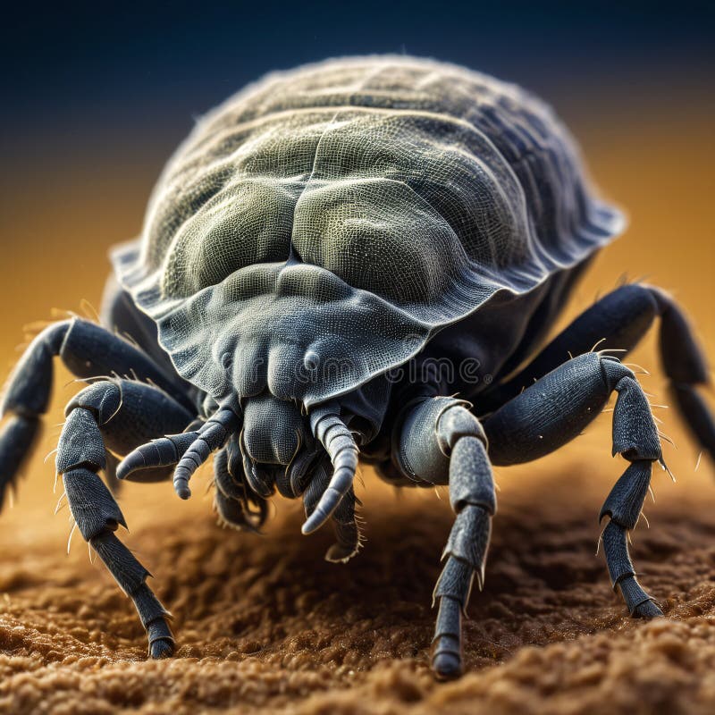 Dust Mite Close Up Macro Image Stock Illustration - Illustration of ...