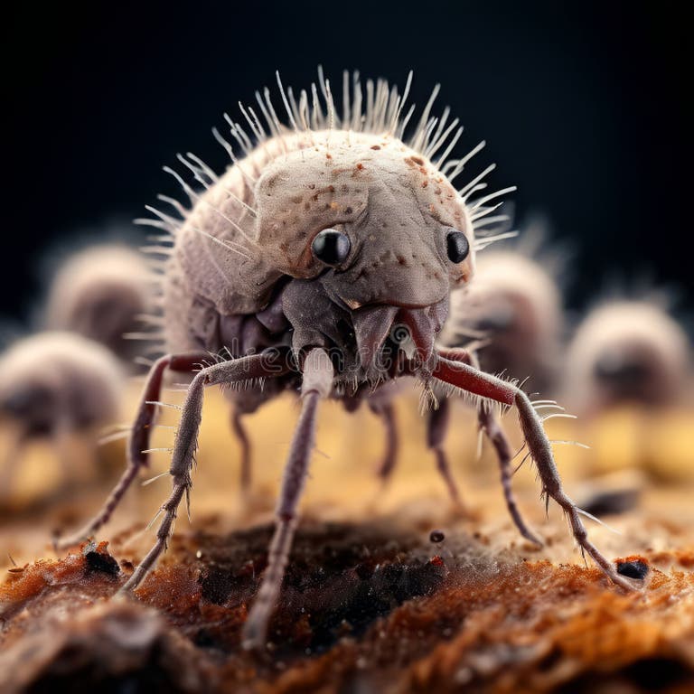 Dust Mites Tiny Creatures that Thrive in the Microscopic World Stock ...