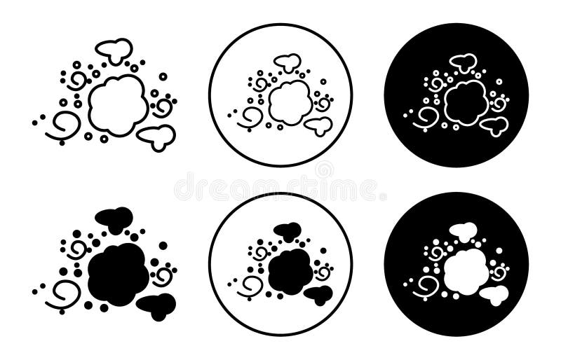 Dust Outline Line Icon Set Sign for Web App Stock Vector - Illustration ...