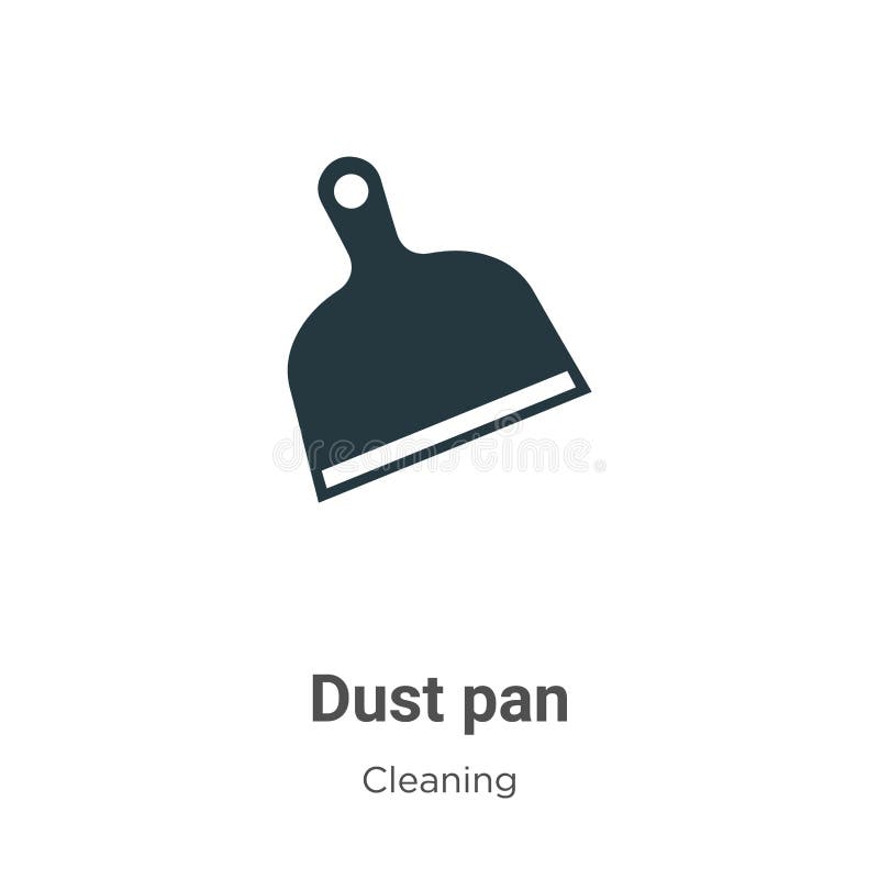 Dust Pan Vector Icon on White Background. Flat Vector Dust Pan Icon ...