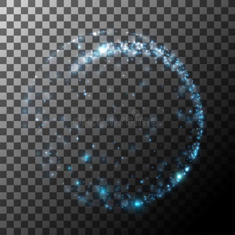 Dust Particles Circle, Light Effect. Vector Element. Stock Vector ...