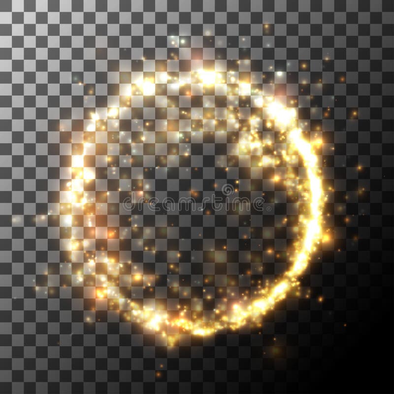 Dust Particles Circle, Light Effect. Vector Element. Stock Vector ...