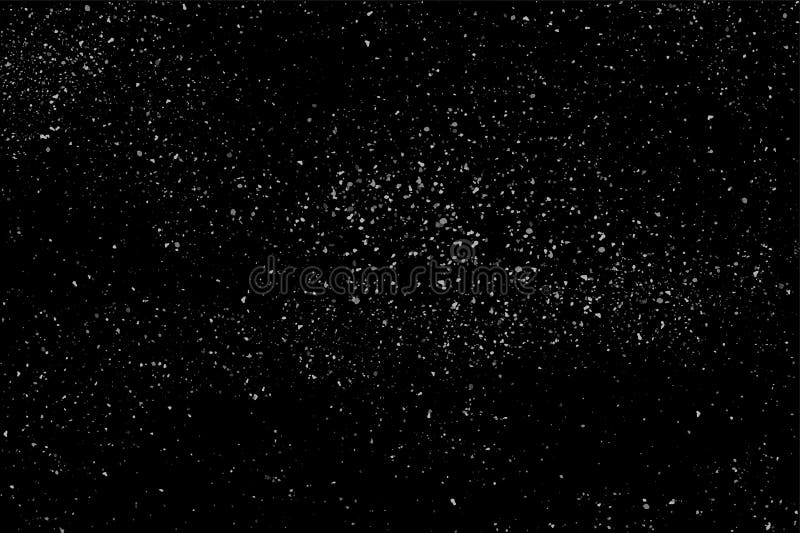 Dust Particles Effect Vector Splatter on Black Background Texture. Dust ...