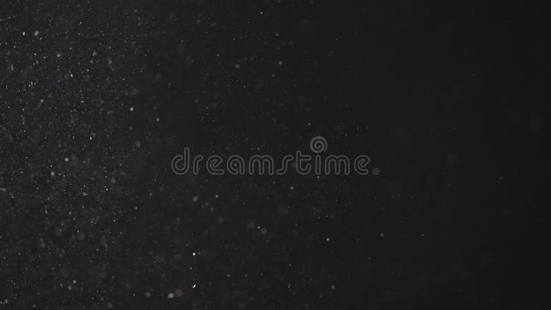 Dust Particles Float in Neutral Light on Black Background Stock Image ...