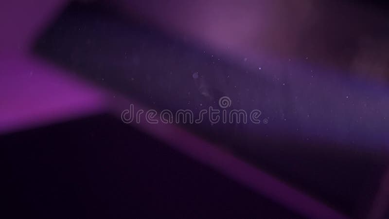 Dust Particles Floating in the Air Illuminated by Ambient Purple Studio ...