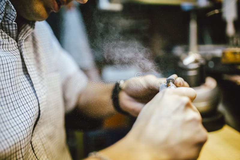 Dust Particles Flying Around during Work Stock Photo - Image of lungs ...