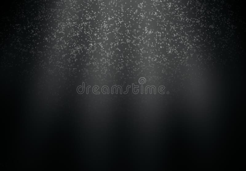Dust Particles in the Light Rays on a Black Background Stock Image ...