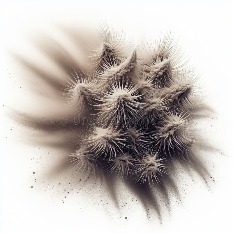 Dust Particles with a Spiky Texture, Resembling Tiny Thorns, is Stock ...