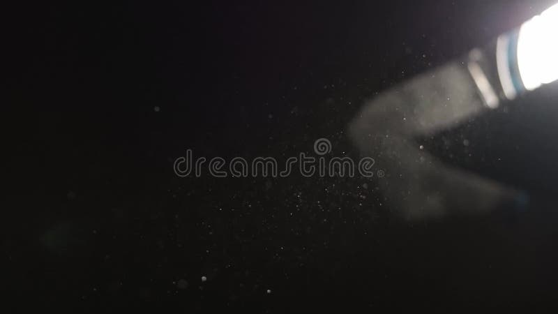 Flying Dust Particles in the Spotlight Ray Stock Video - Video of ...