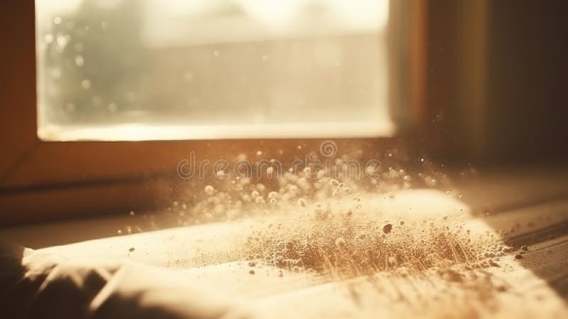 Dust Particles Sprayed by the Wind. Sand on the Ground or Dust on the ...