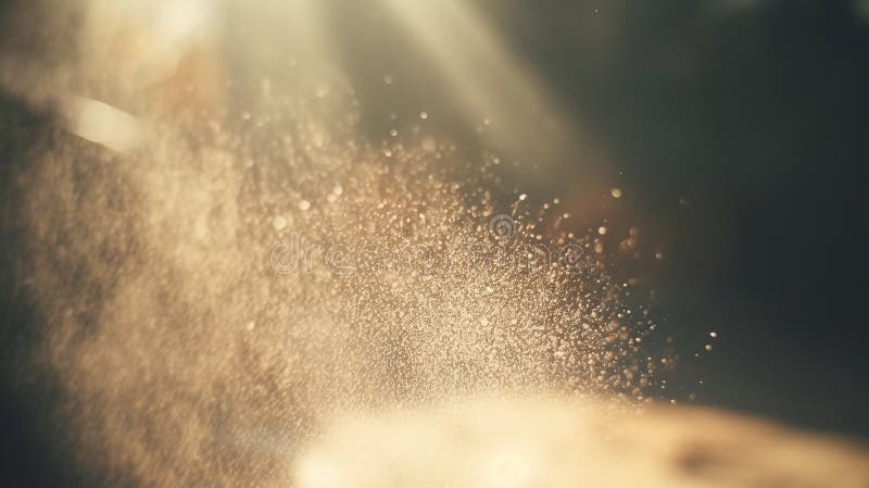 Dust Particles Sprayed by the Wind. Sand on the Ground or Dust on the ...