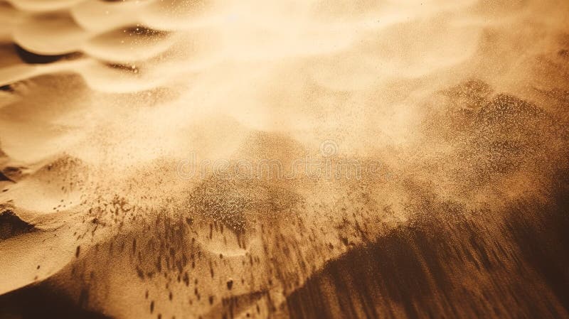 Dust Particles Sprayed by the Wind. Sand on the Ground or Dust on the ...