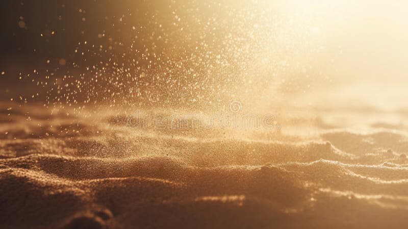 Dust Particles Sprayed by the Wind. Sand on the Ground or Dust on the ...