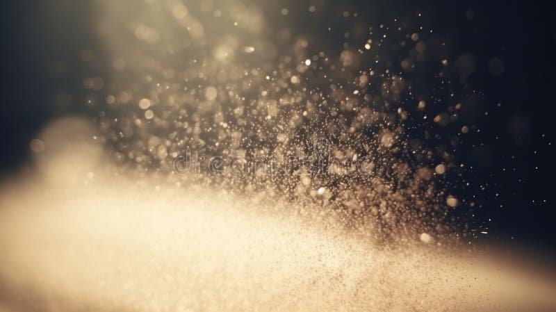 Dust Particles Sprayed by the Wind. Sand on the Ground or Dust on the ...