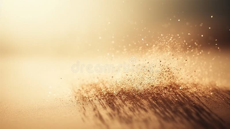 Dust Particles Sprayed by the Wind. Sand on the Ground or Dust on the ...