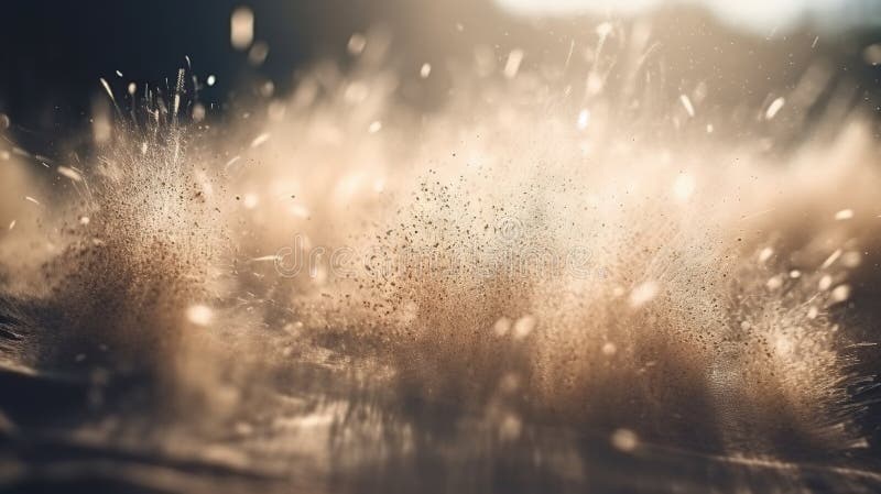 Dust Particles Sprayed by the Wind. Sand on the Ground or Dust on the ...