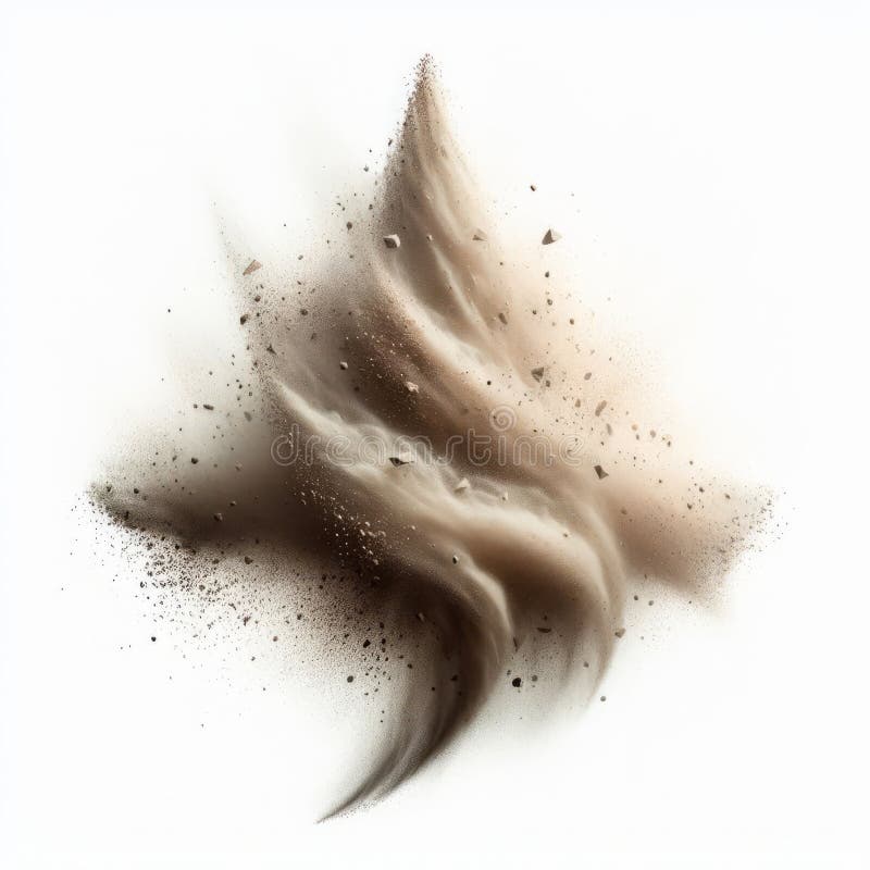 Dust Particles with a Triangular Shape, Tumbling and Swirling I Stock ...