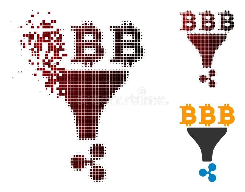 Dust Pixel Halftone Bitcoin Ripple Conversion Filter Icon Stock Vector ... Dust Pixel Halftone Bitcoin Ripple Conversion Filter Icon Stock Vector ...