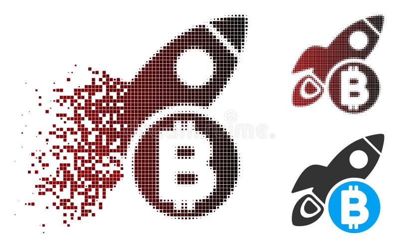Dust Pixel Halftone Bitcoin Rocket Icon Stock Vector - Illustration of ... Dust Pixel Halftone Bitcoin Rocket Icon Stock Vector - Illustration of ...