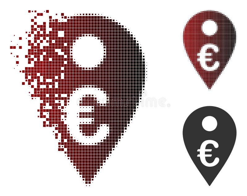 Dust Pixel Halftone Euro Map Marker Icon Stock Vector - Illustration of ... Dust Pixel Halftone Euro Map Marker Icon Stock Vector - Illustration of ...